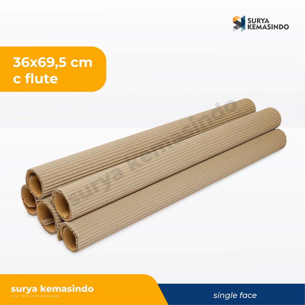 Jual Single Face 36x69,5 cm ( C flute ) singleface/corrugatedbox/karton ...