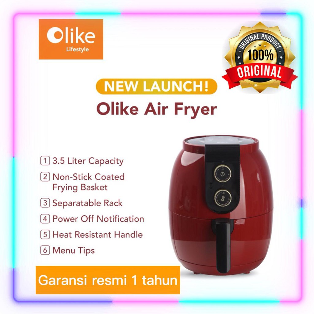 Jual OLIKE AIR FRYER - GARANSI RESMI 1 TAHUN | Shopee Indonesia