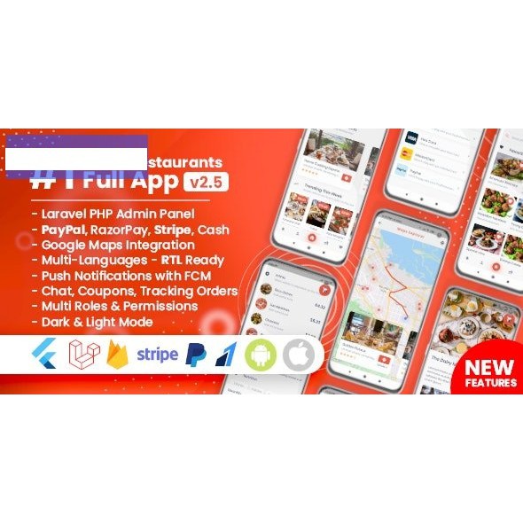 Jual Code Food Delivery Flutter + PHP Laravel Admin Panel v2.5.0 Bisa dikembangkan | Shopee ...