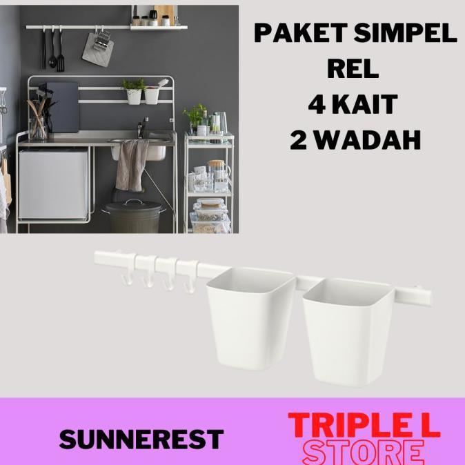 Jual Sale!! Rel Gantungan Wadah Tempat Penyimpanan Pengait Tempel ...