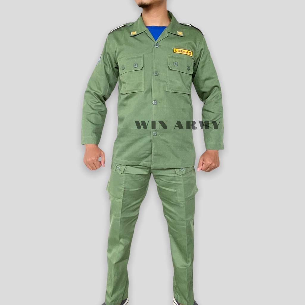 Jual Seragam PDL linmas terbaru ripstok, stelan linmas model Ripstok ...