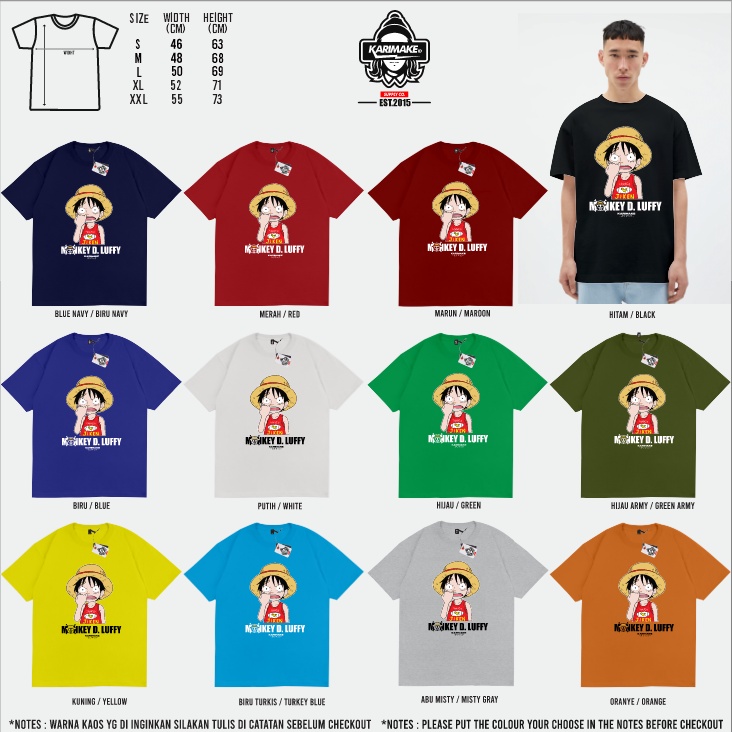 Jual KARIMAKE Kaos Baju Anime One Piece Luffy Konyol Kaos Anime ... Jual KARIMAKE Kaos Baju Anime One Piece Luffy Konyol Kaos Anime ...