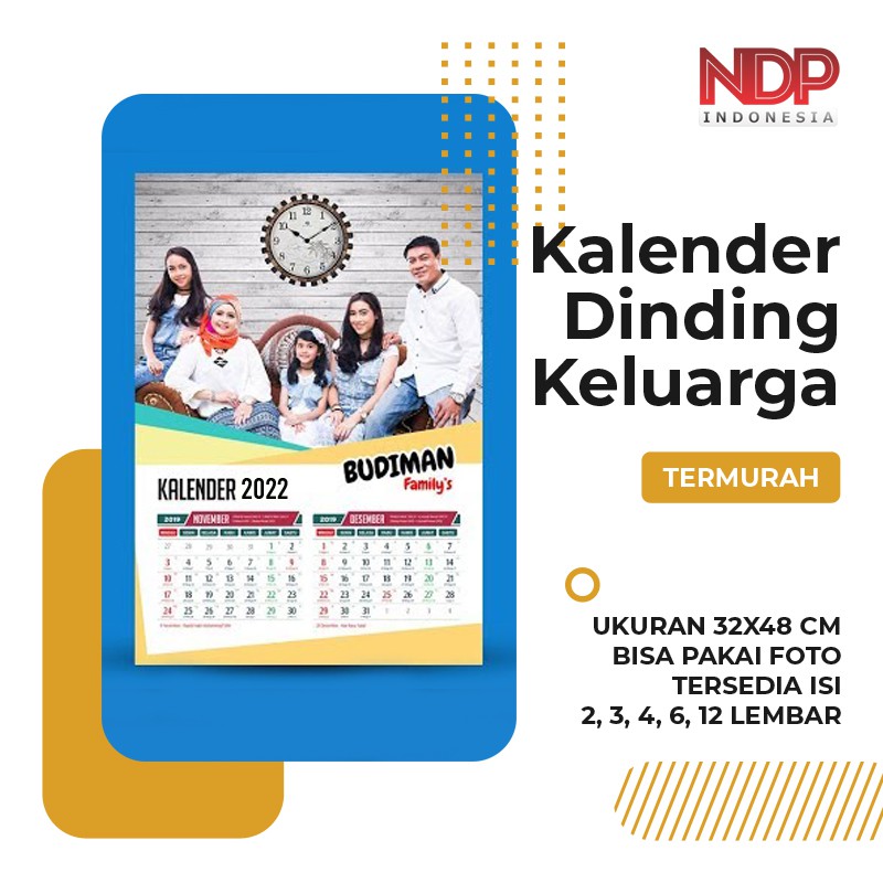 Jual KALENDER DINDING FOTO KELUARGA DWI WULAN, TRIWULAN, CATURWULAN ...