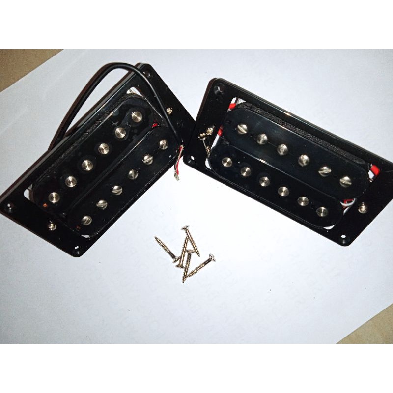 Jual pickup gitar double coil hitam//spul double coil hambucker//pickup ...