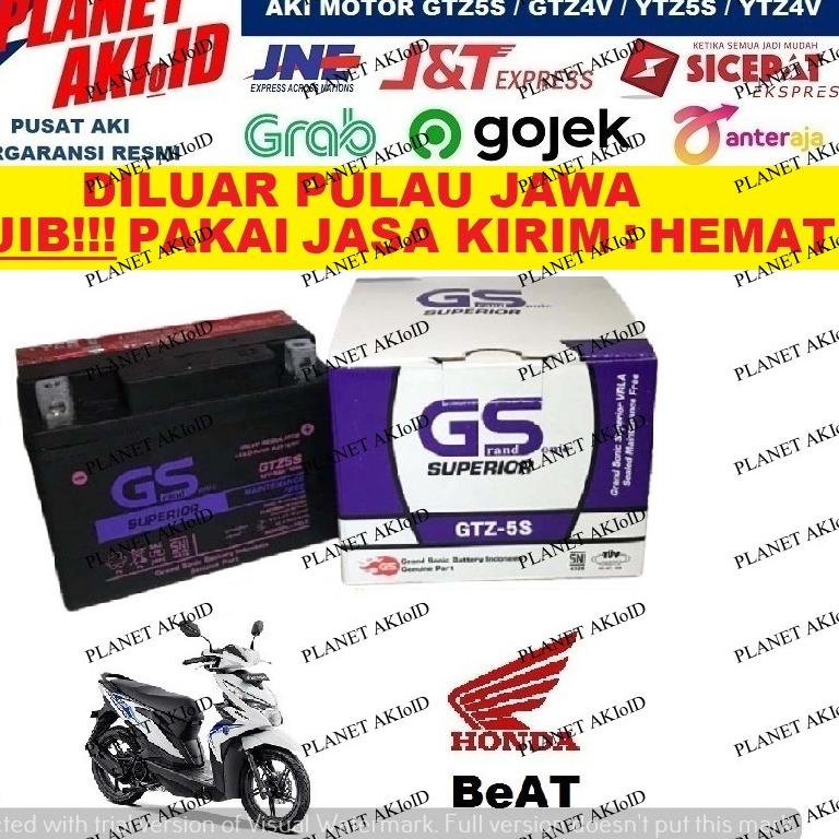 Jual Recomend Aki Motor Honda Beat GTZ5 GTZ5S GTZ 5S GS Y Accu Kering MF | Shopee Indonesia