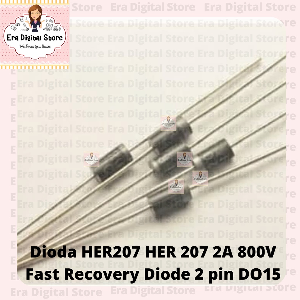 Jual Dioda HER207 HER 207 2A 800V 2A/800V Fast Recovery Diode 2 pin DO15 | Shopee Indonesia
