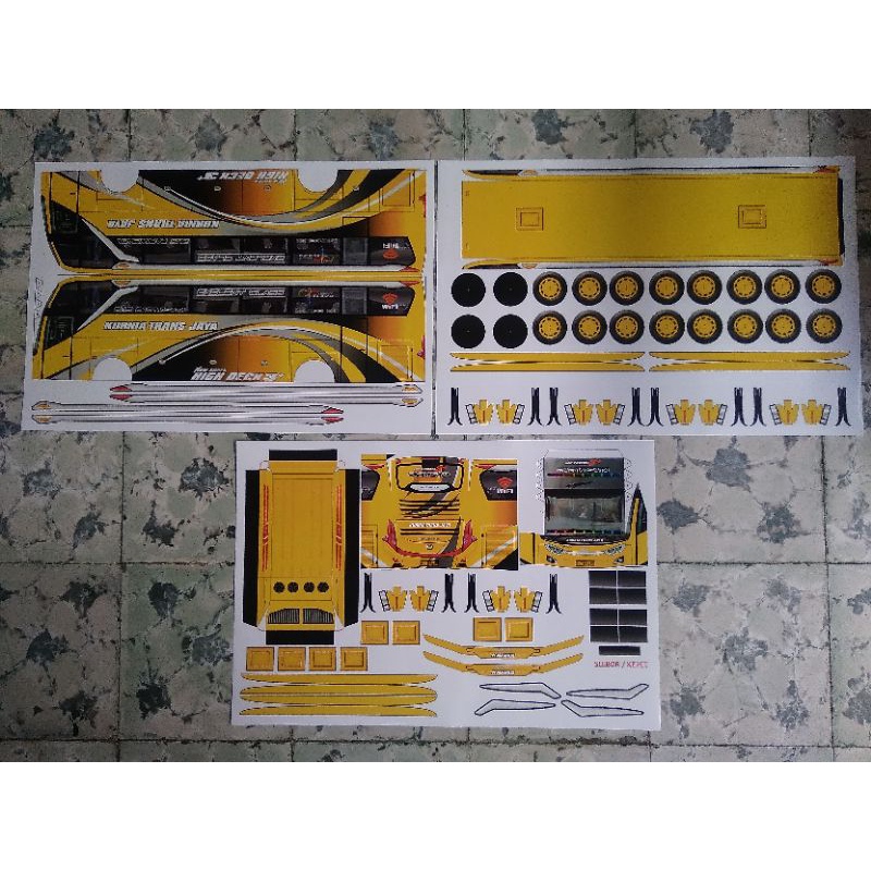 Jual Lembaran PaperCraft Bus Skala 1:30 Kurnia Trans Jaya JB3+SHD ...