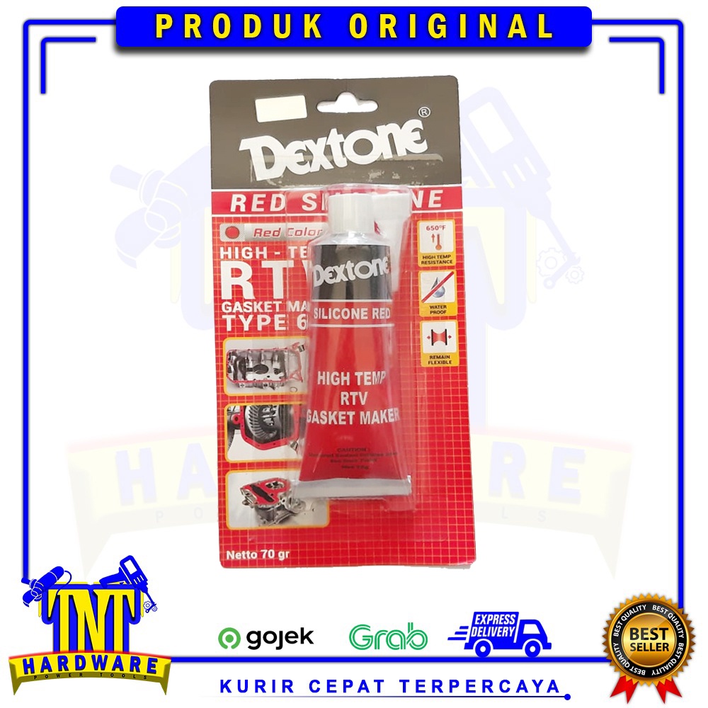 Jual LEM DEXTONE RED SILICONE SEALENT 70gr / LEM GASKET RTV HIGH TEMP ...