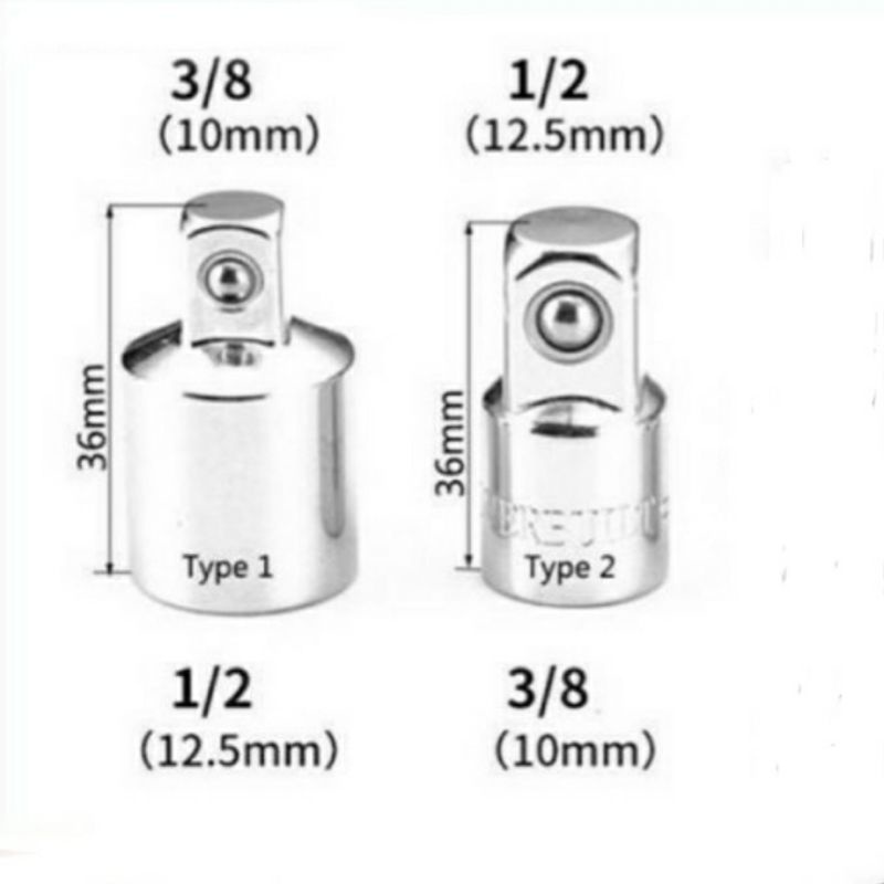 Jual ADAPTOR KUNCI SOCK 3/8" x 1/2" adapter sambungan untuk mata sok 1/ ...