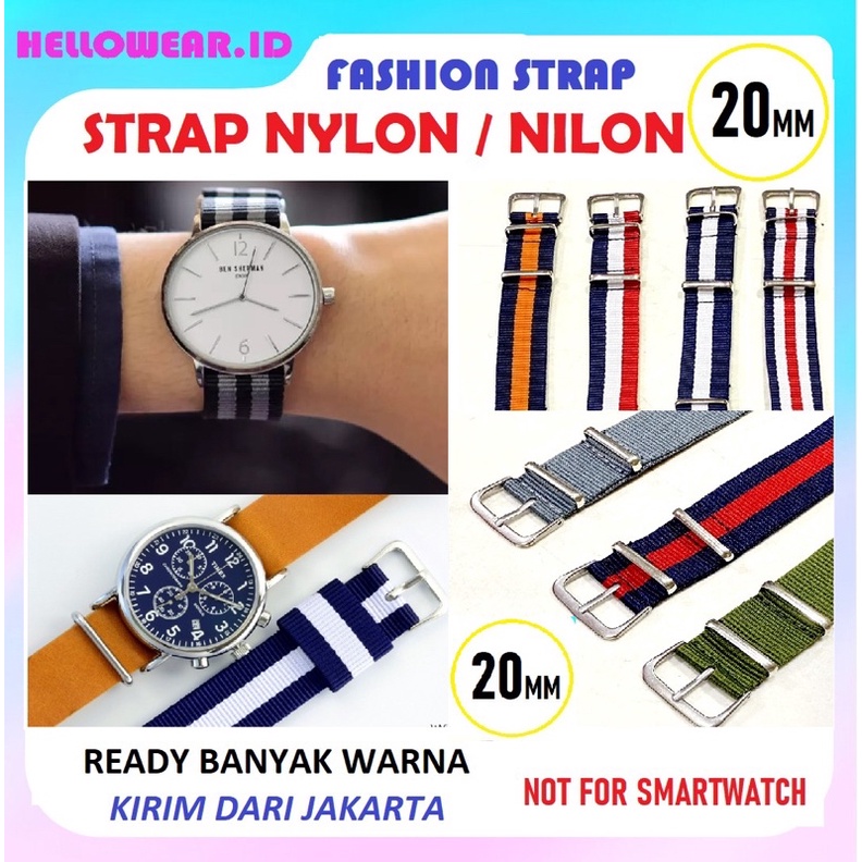 Jual STRAP NYLON 20mm STRAP NILON KANVAS STRAP JAM TANGAN SPORT NOT FOR ...