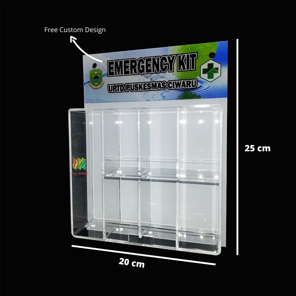 Jual KOTAK/ BOX EMERGENCY KIT + SYOK / Akrilik emergency kit | Shopee ...
