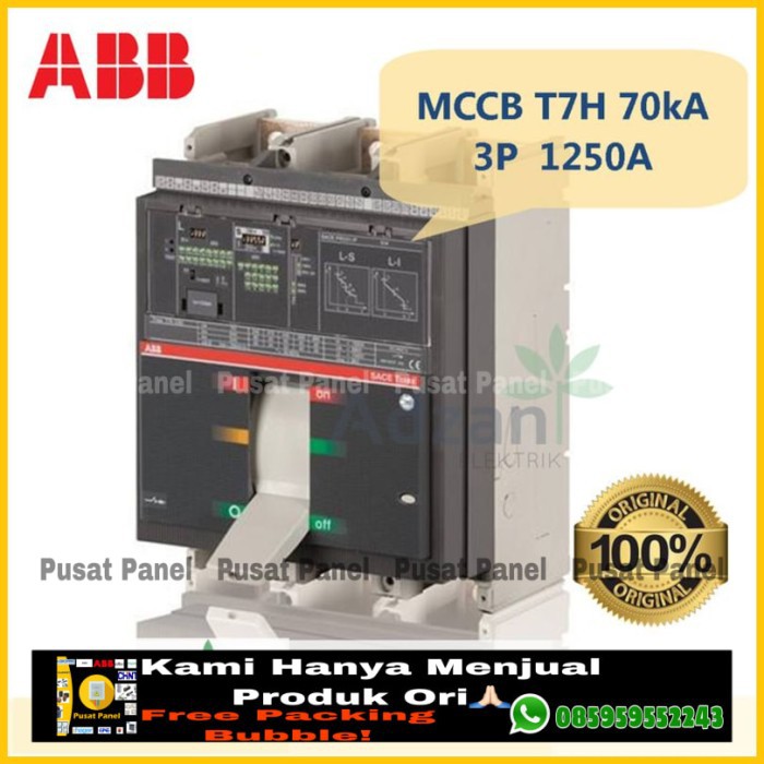 Jual [ABB] MCCB T7H 3P 500-1250A 70kA Manual 1SDA062898R1 | Shopee ...