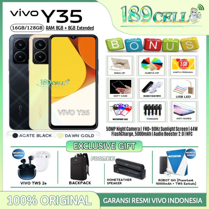 Jual VIVO Y35 Y 35 2022 8/128GB | Y22 6/128 | Y21S 4/128 GARANSI RESMI VIVO INDONESIA | Shopee ...