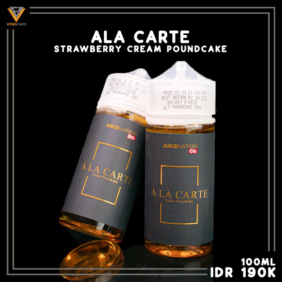 Jual Liquid ALa Carte Strawberry Cream Poundcake 100ML - 100% Authentic ...