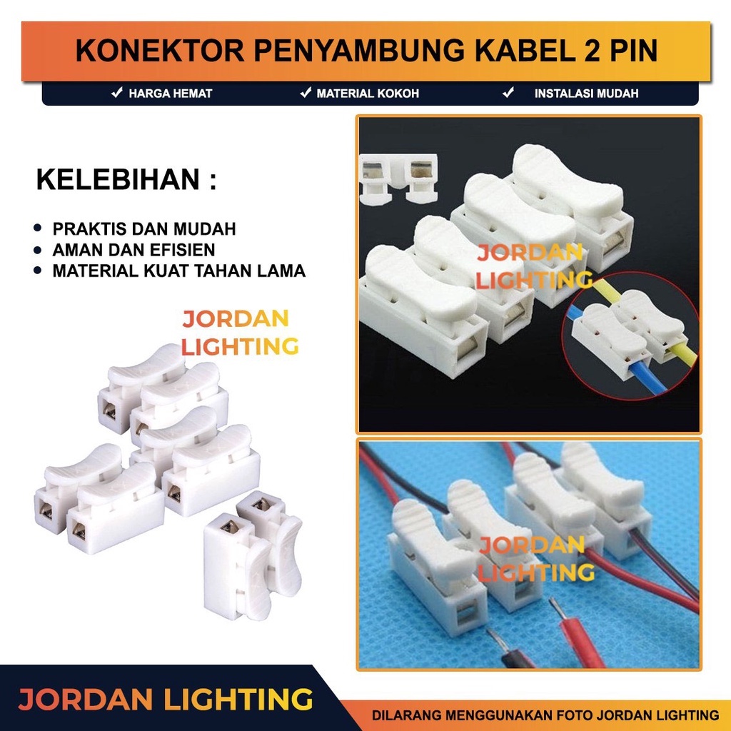 Jual Quick Cable Connector 2 Pin Konektor Kabel Mudah 2P Wire | Shopee ...