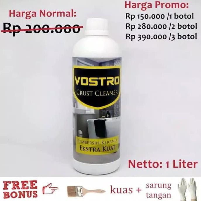 Jual VOSTRO CRUST CLEANER PEMBERSIH KERAK KERAMIK TOILET LANTAI ...