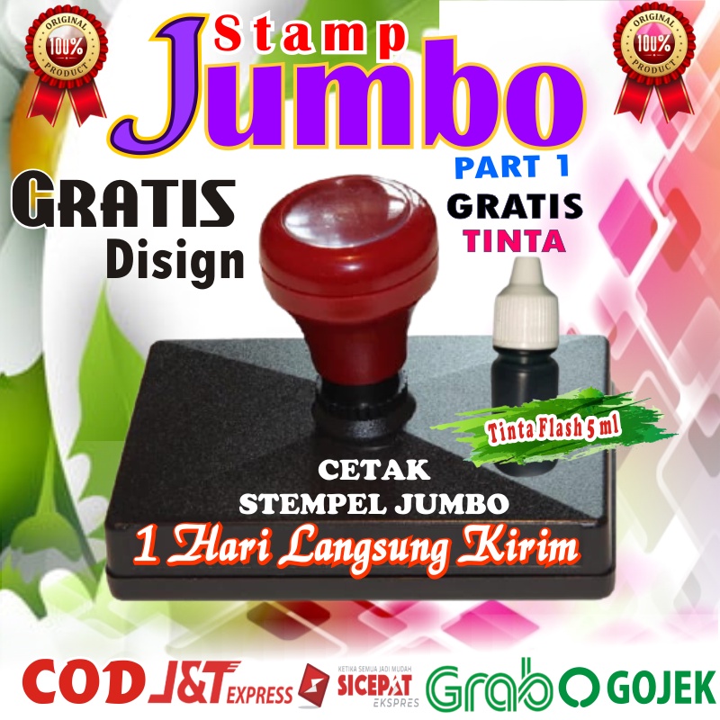 Jual STEMPEL BESAR JUMBO FLASH WARNA OTOMATIS CAP UKURAN BESAR KARDUS ...