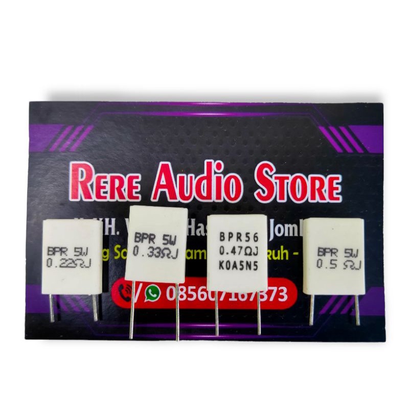 Jual Resistor Kapur GEPENG 5 Watt NOBLE 5watt 5W 0.22 0.33 0.47 0.5 Built Up Ori | Shopee Indonesia