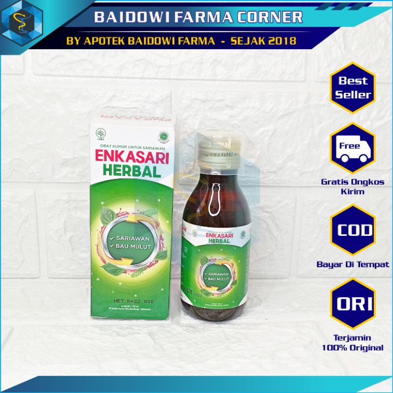 Jual ENKASARI HERBAL 120 ML OBAT KUMUR UNTUK SARIAWAN, BAU MULUT, DLL ...