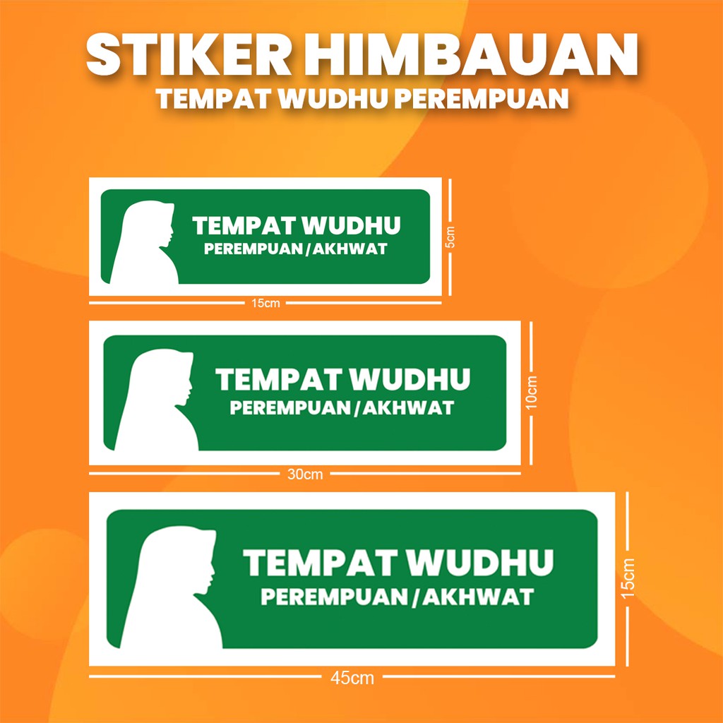 Jual Stiker K3 Wudhu Wanita / Sticker HSE Ablotuin Woman (Print Tajam ...