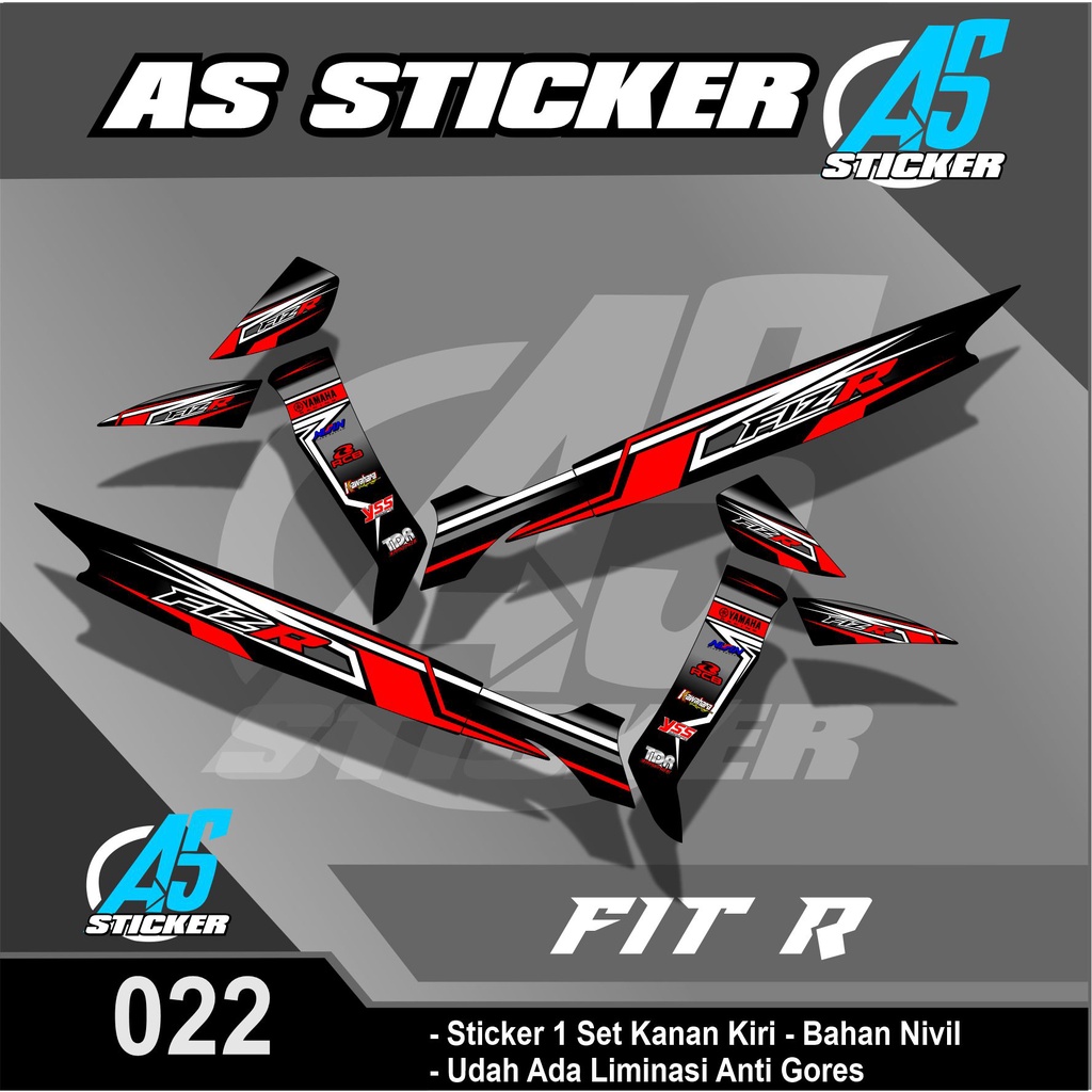 Jual 022 STRIPING STICKER FIZ R DESAIN LIS RACING STYLE SEMI FULL ...
