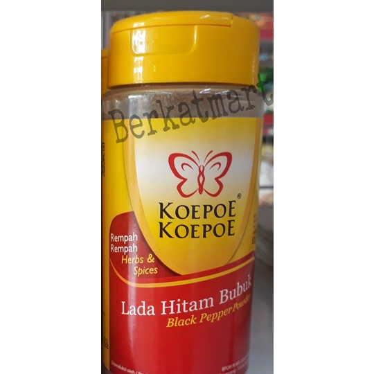 Jual Koepoe Koepoe Lada Hitam 83gr Black Pepper Powder Kupu Kupu ...