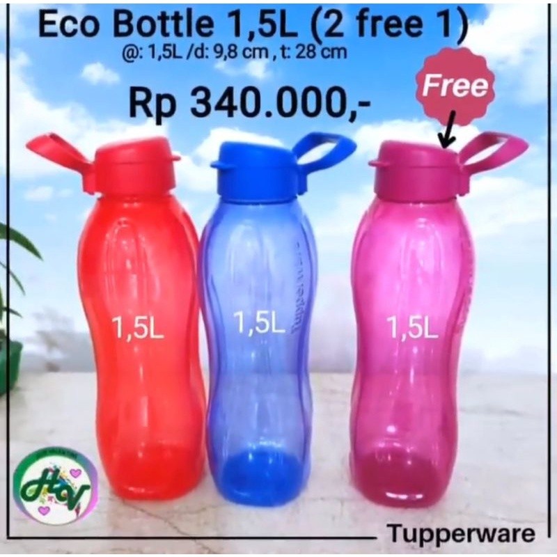 Jual Tupperware Eco Bottle 1.5L | Shopee Indonesia