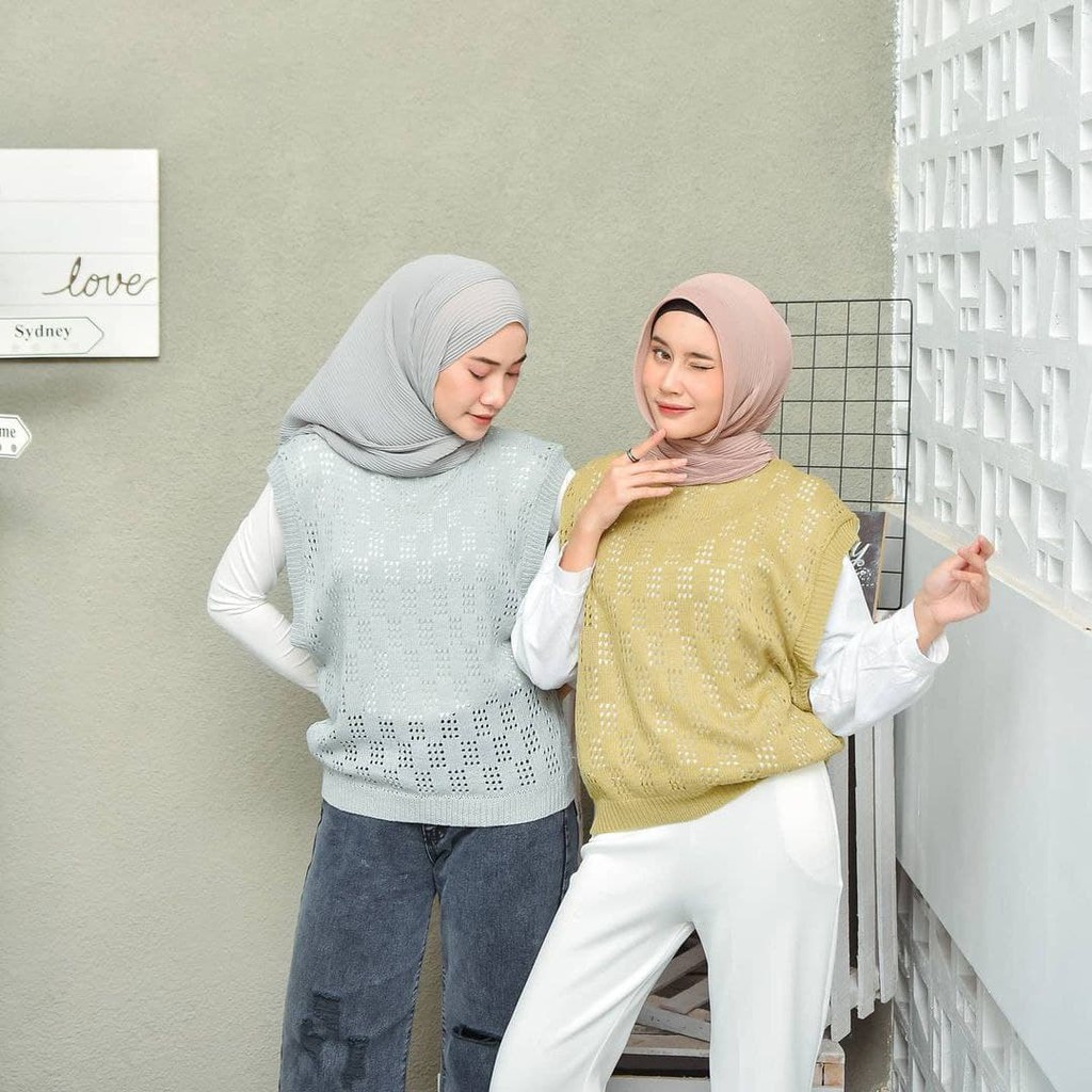 Jual Samira.Outfit - Aurel Kotak Vest l Fashion Sweater Terkini ...
