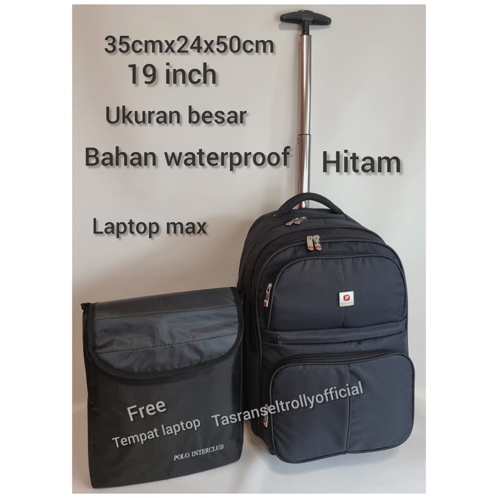Jual Tas Ransel Troli Laptop 19"Polo Interclub 100%original | Shopee ...