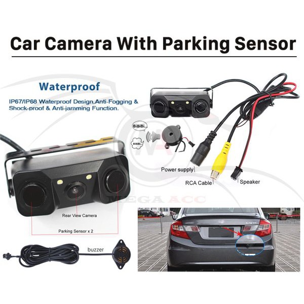 Jual ORIGINAL Car Reverse Backup Parking Radar Rear View Camera With ...