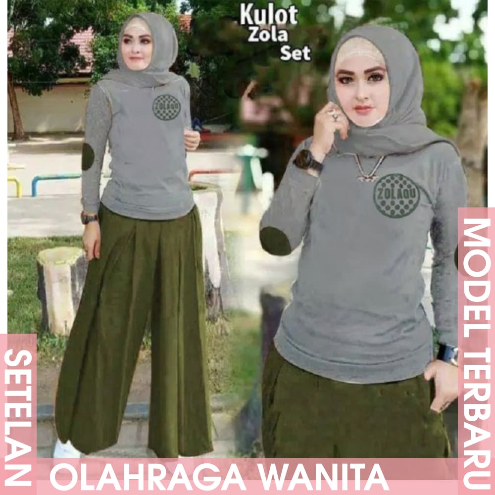 Jual Baju Senam Aerobik Setelan Lapangan Zumba Olahraga Panjang Muslim ...