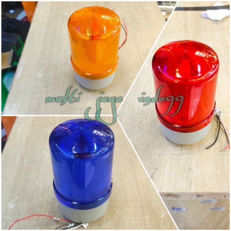 Jual lampu rotary warning light 12V-24V-220V multivoltage rotary led 5 ...