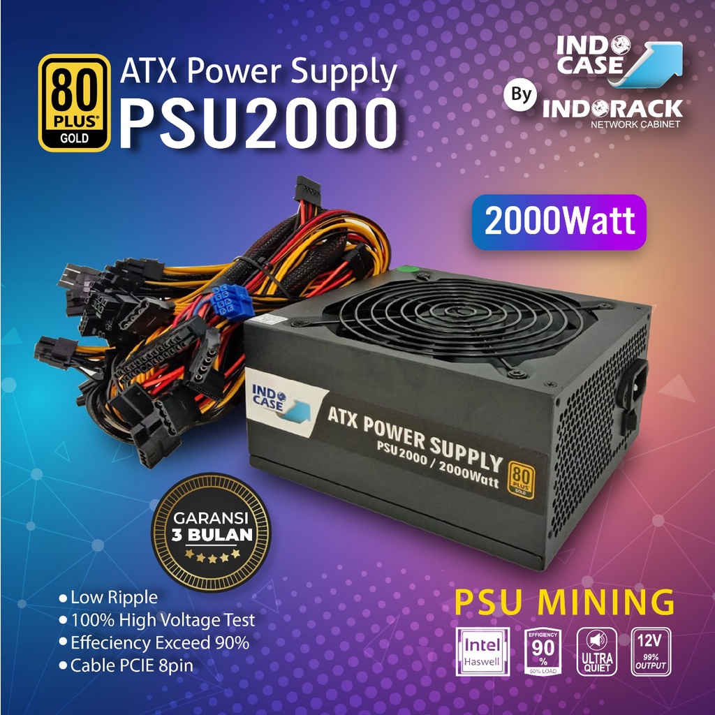 Jual PSU MINING 2000W / POWER SUPPLY GAMING / PSU PROMINER 2000W 80 ...