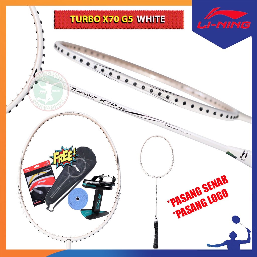 Jual LINING Turbo X 50 60 70 G5 Gen 5 Raket Badminton Original | Shopee ...
