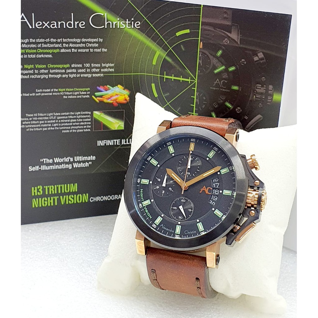 Jual Alexandre Christie 9200 Night Vision Jam Tangan Kasual Pria ...