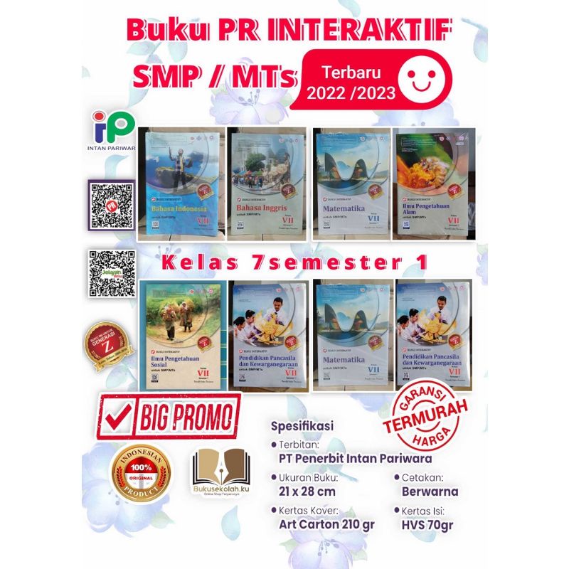 Jual Buku merdeka belajar lks PR interaktif SMP / MTS kelas VII, 7 semester 1 tahun 2022 Intan ...