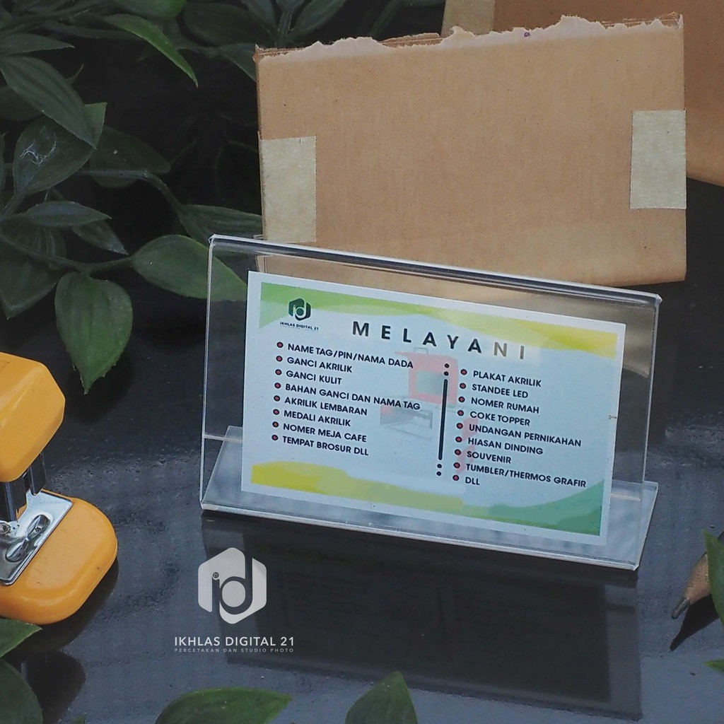 Jual Acrylic Tempat Harga / Tent Card Acrylic/Acrylic Papan Nama ...