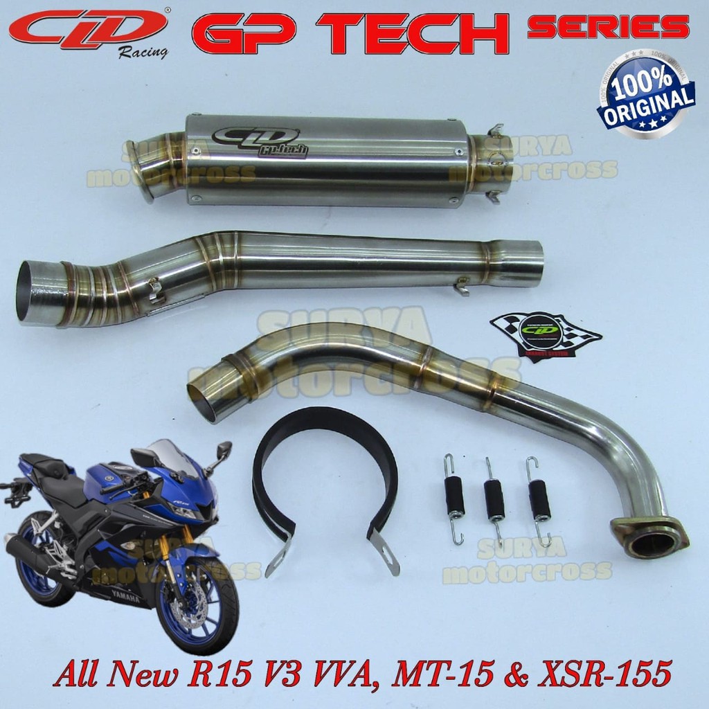 Jual Knalpot Motor Racing CLD GP Tech Series ALL NEW R15 V3 VVA MT-15 ...