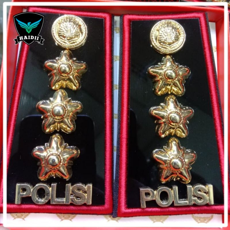 Jual Pangkat Polisi Kompol / Akbp / Kombes / Akrilik / Pangkat pdh ...