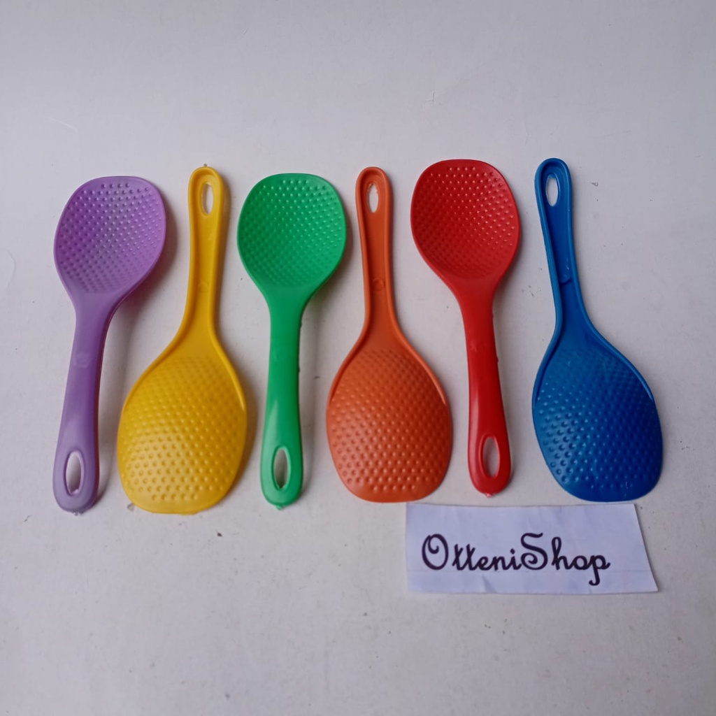 Jual Centong plastik warna motif bintik bintik alat pengaduk ambil nasi ...