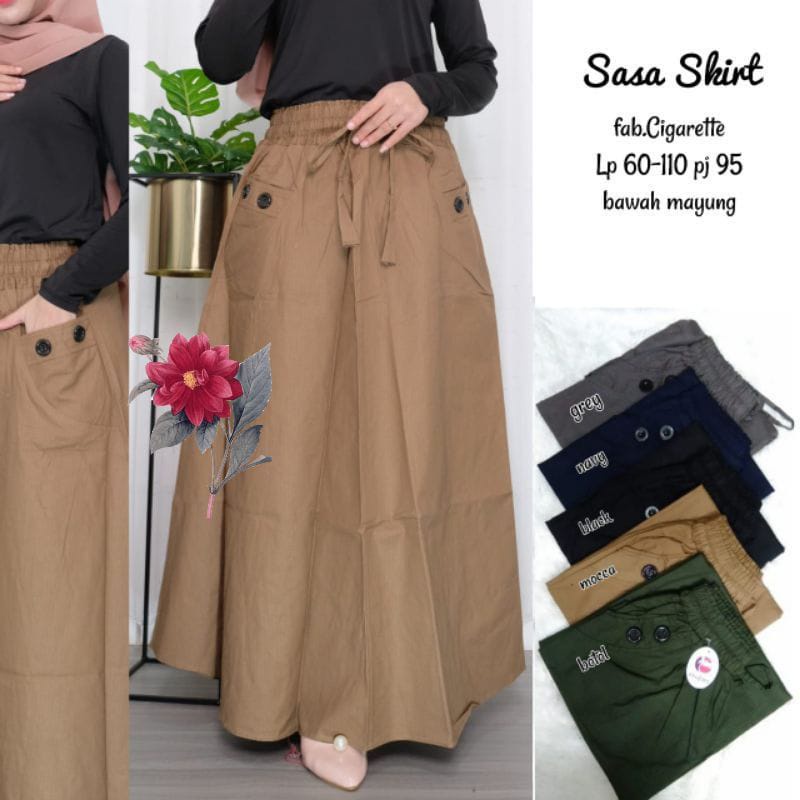 Jual Rok Wanita motif Polos Model Payung | Shopee Indonesia