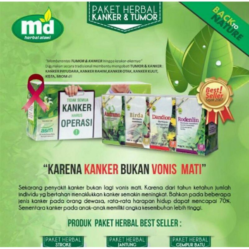Jual Paket Obat Kanker Dan Tumor PTK-ASM MD Herbal Original | Shopee ...
