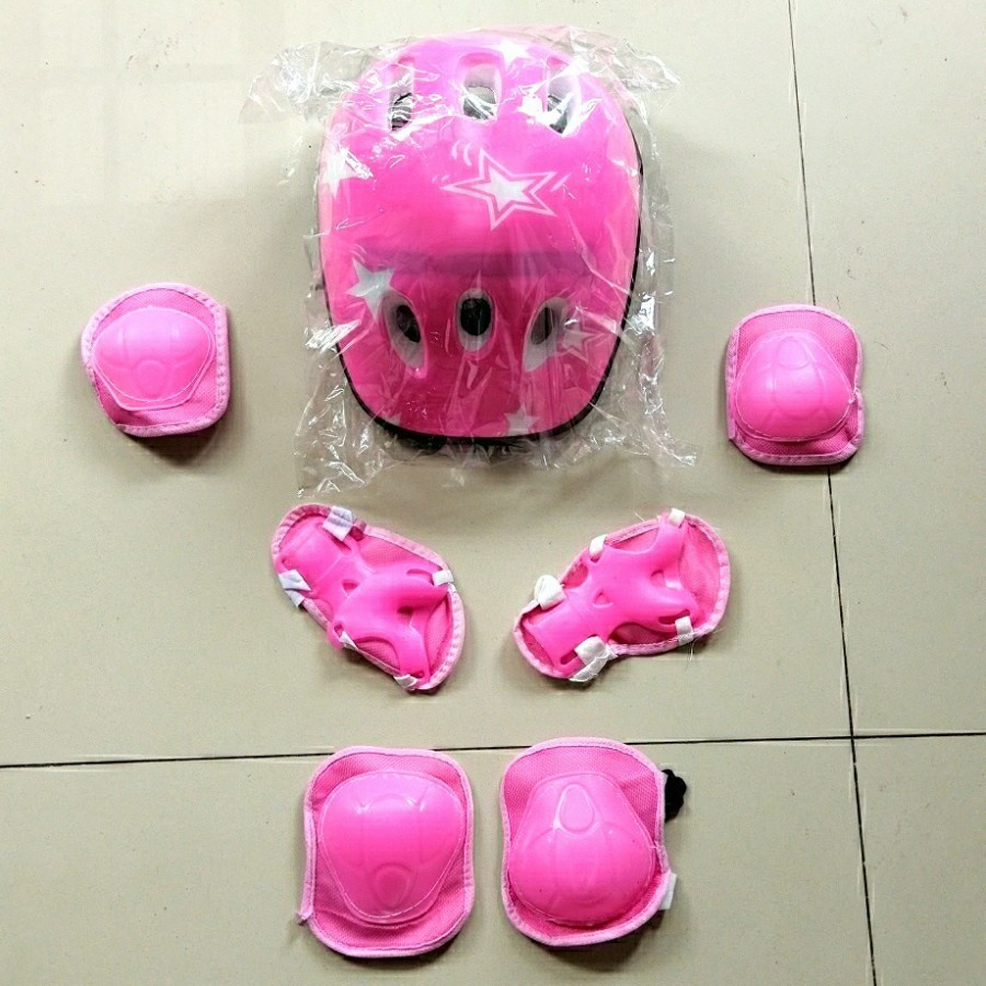 Jual helm sepeda anak sepatu roda + deker pelindung siku dan lutut anak ...