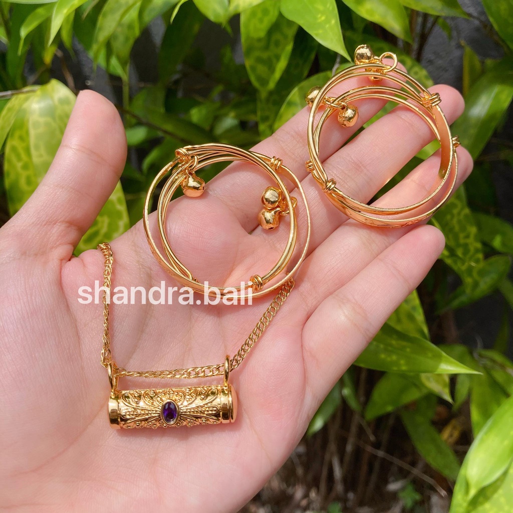 Jual shandra.bali - Set Tiga Bulanan / Nelu Bulanin Tigang Sasih Otonan Bayi Xuping Sepuh Emas ...