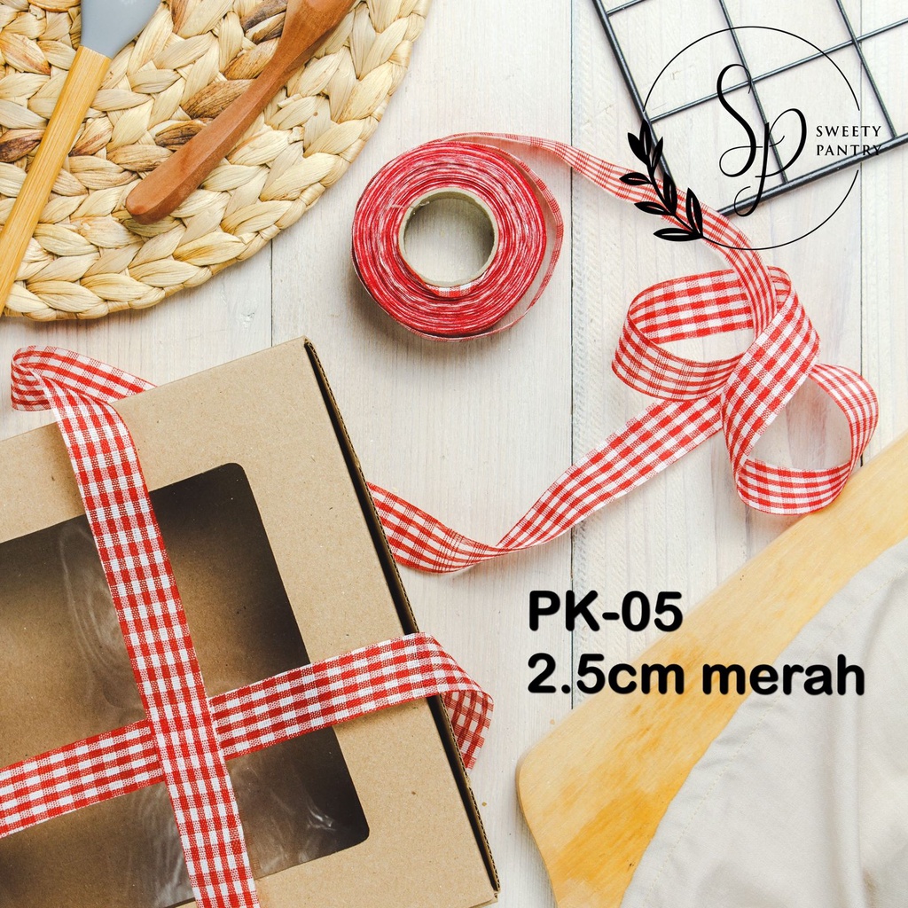 Jual Pita kotak hias christmas ribbon diy packaging Pita hias Natal ...