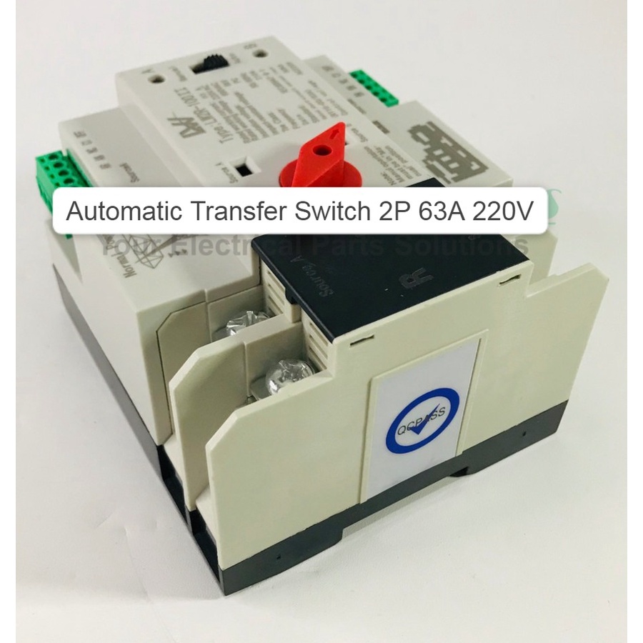Jual ATS Automatic Transfer Switch 2P 63A 220V MCB Dual Power LW2R-100II bagus awet | Shopee ...