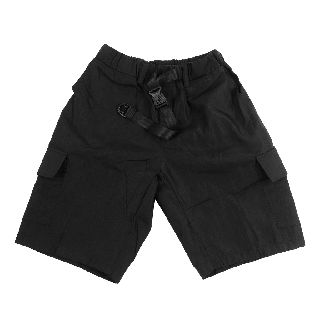 Jual Raclas Short Pants Cargo KIMA WEBBING BELT FULL BLACK | Shopee ...