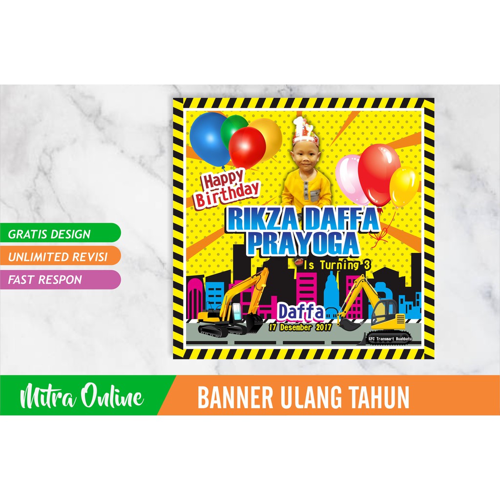 Jual Backdrop Ultah/ Background Wallpapper/ Banner Ulang Tahun Tema ...
