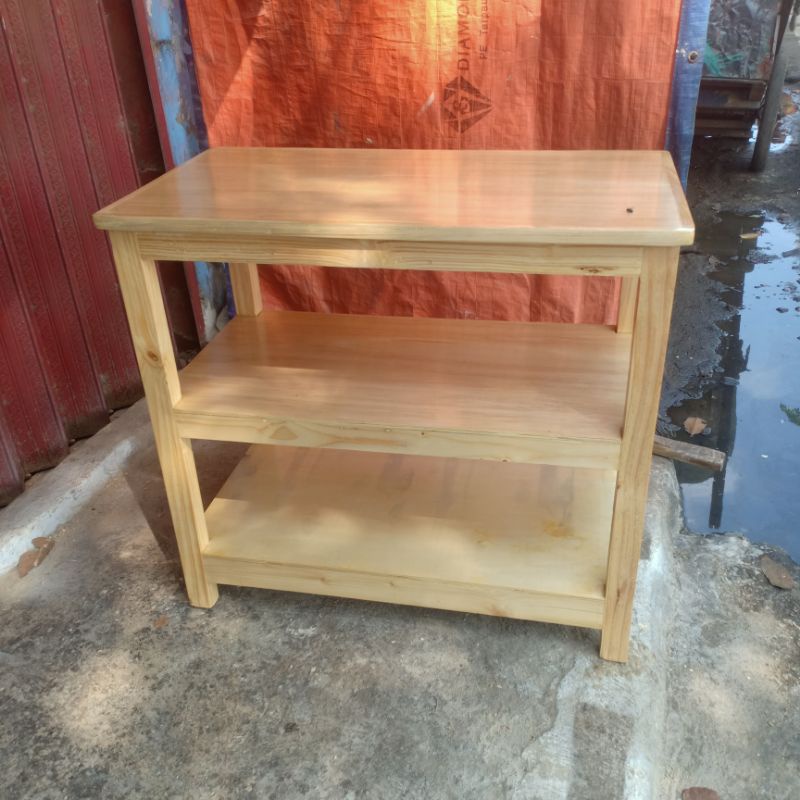 Jual TERmURAH meja susun 3 bahan jatibelanda L45xP80xT75 | Shopee Indonesia