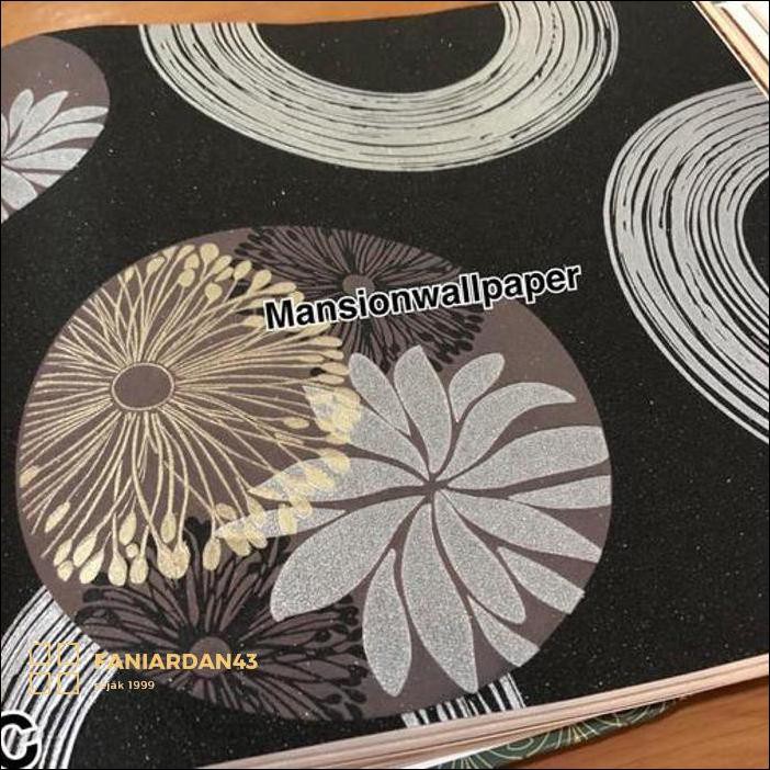 Jual Wallpaper Dinding Lingkaran Bulat Modern Bali Style Hitam Cream ...